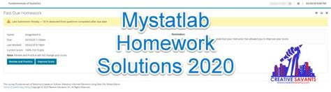 Accurate Mystatlab Answers 100 Correct Mystatlab Homework Solutions