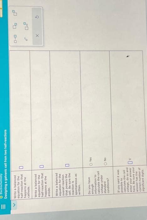 Solved A Chemist Designs A Galvanic Cell That Uses These Two Chegg Com