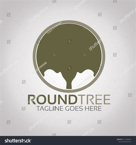 Round Tree Logo Stock Vector Royalty Free Shutterstock