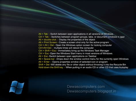 Windows Keyboard Shortcuts Switch Between Programs Baladeg