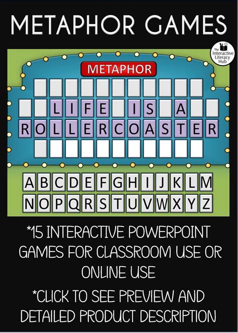 Metaphor Games Examples Of Metaphors In Sentences 15 Powerpoint Games Interactive