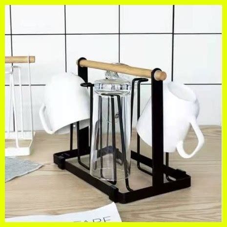 Kitchen Utensils Glass Cup Placer Cup Holder Drainage Rack Shopee