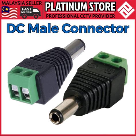 Dc Power Male Connector Adapter Plug Cable Screw Shopee Singapore