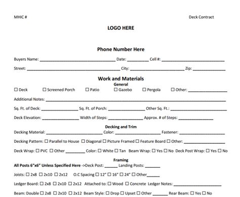 Free Deck Contract Ascension Deck Plans