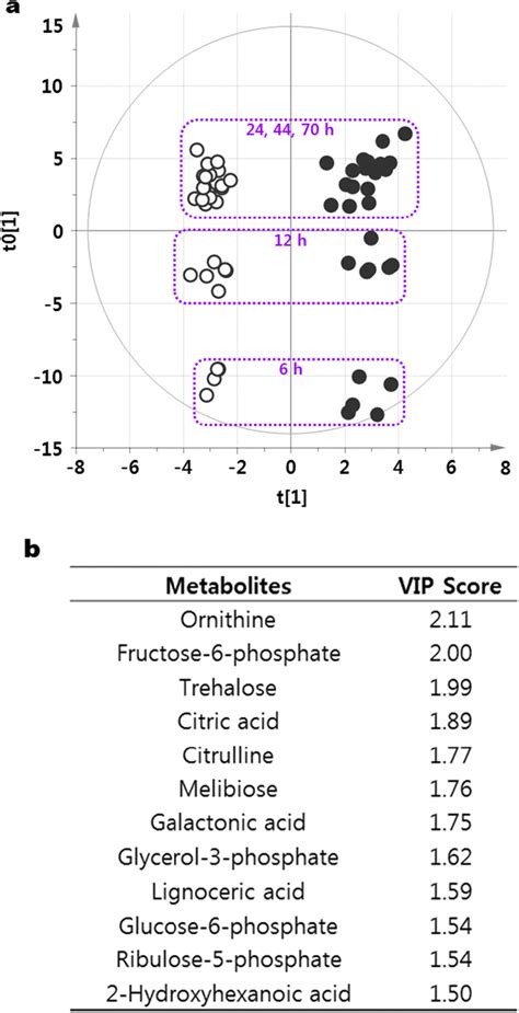 A Score Scatter Plot For The First Two Predictive Component T 1 And