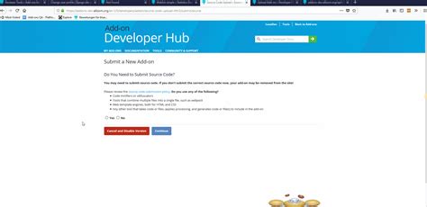 User Is Asked To Specify If Source Code Is Required When Selecting The Cancel And Disable