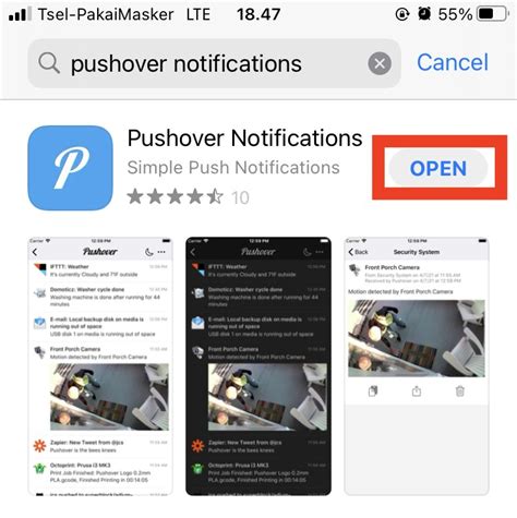 pushover notifications vidcalls