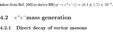 2 Mass And Width Of The Three Lowest Vector Mesons Download Table