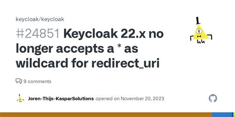 Keycloak 22x No Longer Accepts A As Wildcard For Redirecturi · Issue 24851 · Keycloak