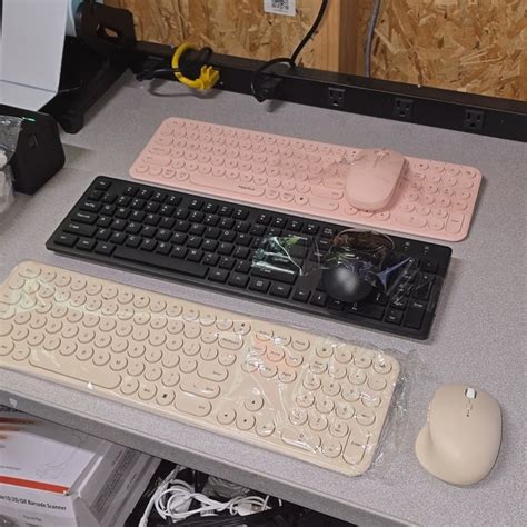Computers Laptops And Parts Wireless Keyboard Mouse Combo 24ghz Aesthetic Quiet Keyboard And