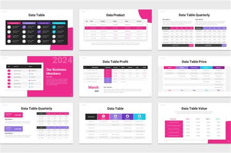 Data Table Template Incl Data And Statistic Envato