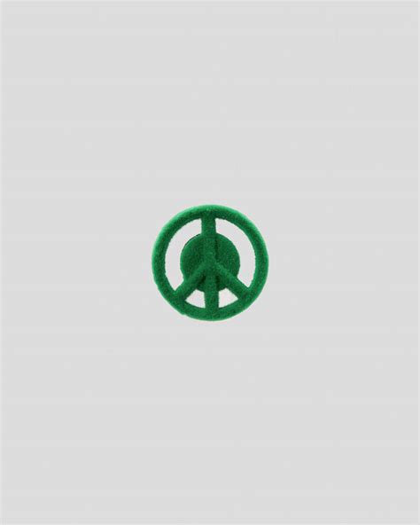 Shop Crocs Grass Textured Peace Sign Jibbitz In Multi Fast Shipping