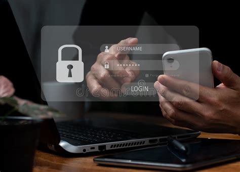 A Businessman With A Mobile Phone Has A Safe Account Hacking A Phishing Mobile Phone With A