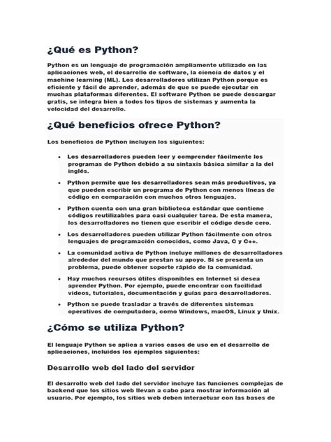 Qué Es Python Descargar Gratis Pdf Python Lenguaje De Programación Lenguaje De Programación