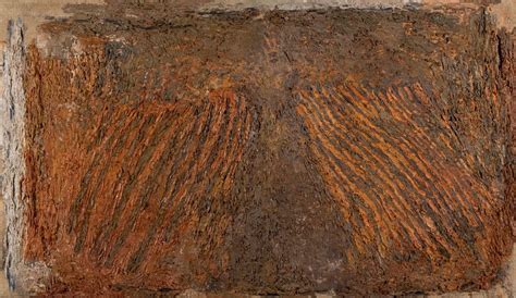 Pamela Burns Oil And Pumice On Canvas Untitled Orange Painting By