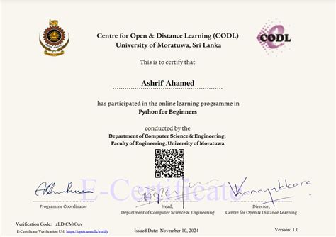 Ashrif Ahamed On Linkedin Python Codingjourney Uom
