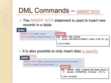 Lab Ddl Commands PPTX Databases Computer Software And Applications