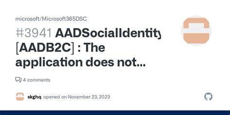 Aadsocialidentityprovider Aadb2c The Application Does Not Have Any Of The Required