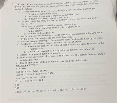 Solved B 28 Points Write A Complete Working C Program