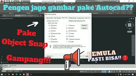 Setting Dan Menggunakan Object Snap Di Autocad YouTube
