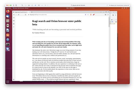 Bad Speedreading Kagi Orion Public Beta · Issue 23347 · Bravebrave