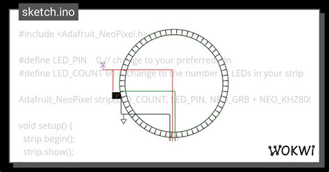 Leds Circular Pattern Wokwi Arduino And Esp32 Simulator