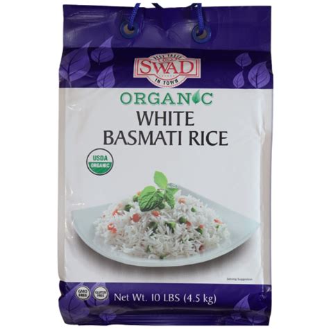 Swad Organic White Basmati Rice 10lbs Avionmart