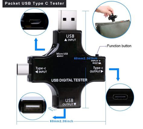 ΗΛΕΚΤΡΙΚΑ ΟΡΓΑΝΑ ΜΕΤΡΗΣΗΣ USB Testers 12 σε 1 USB Micro USB Type C Tester with Color