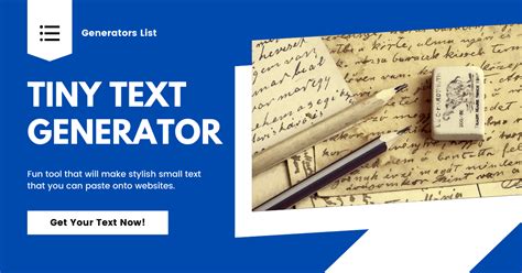 Tiny Text Generator Create Small Text Generators List