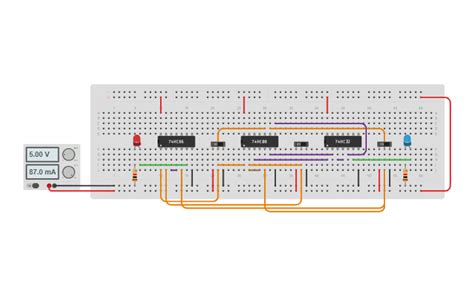 Circuit Design Full Adder Tinkercad