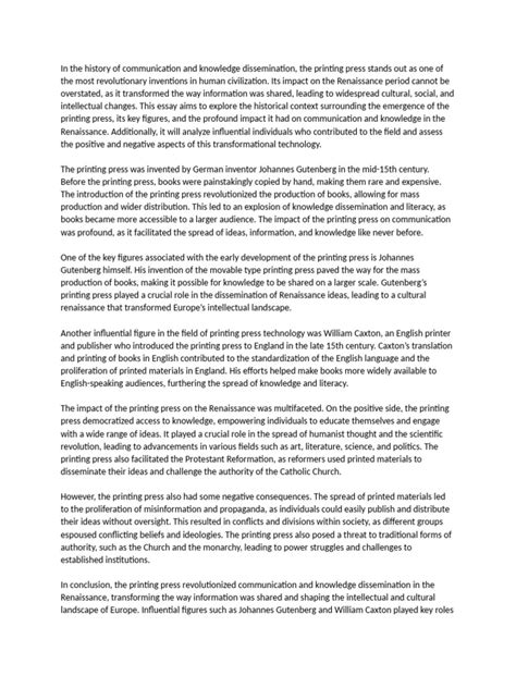 In The History Of Communication And Knowledge Dissemination Pdf