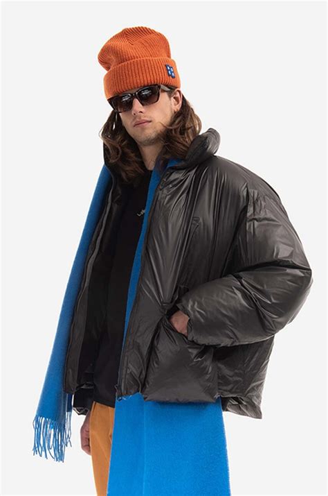 ader error down jacket puffer men s black color at prm us