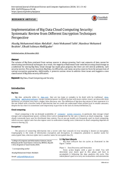 Pdf Systematic Review From Different Encryption Techniques Perspectives