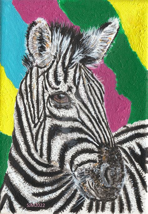 Zebra Acrylic Painting By Tulipteardrops On Deviantart