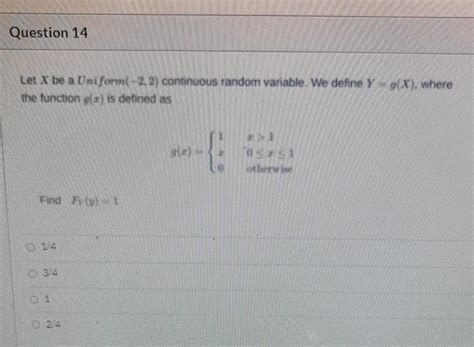 Solved Question 13 15 Pts Let X Be A Random Variable With