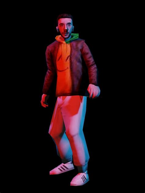 3d Model Psx Ps1 Low Poly Male Character Vr Ar Low Poly Cgtrader