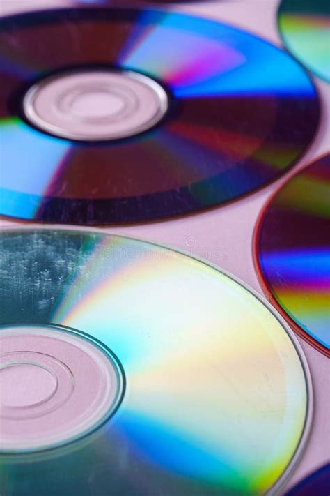 Abstract Cd Dvd Compact Disc Disk Dispersion Refraction Reflection Of Light Colors Texture On