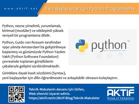 Aktif Group Yeni Başlayanlar Için Python Programlama