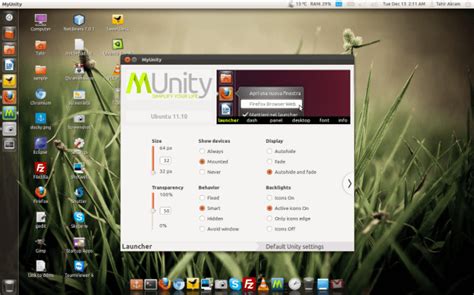 configure unity desktop with easy to use myunity