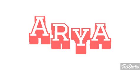 Arya Name Animated  Logo Designs