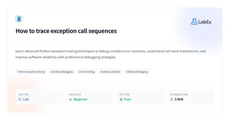 How To Trace Exception Call Sequences Labex