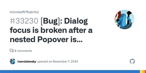 Bug Dialog Focus Is Broken After A Nested Popover Is Opened And