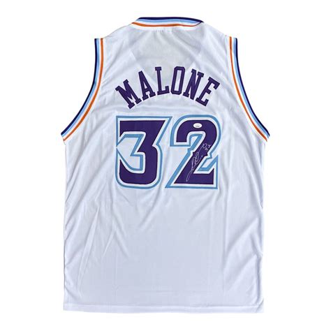 Karl Maloone Autographed Whitepurple Jersey Jsa Fiterman Sports