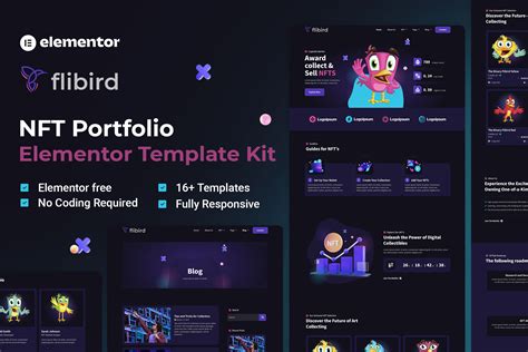 Flibird Nft Portfolio Elementor Template Kit