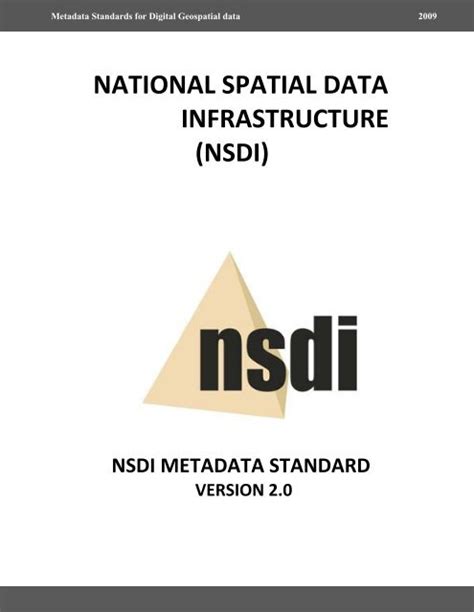 Metadata Standards For Digital Geospatial Data Nsdi India Geoportal