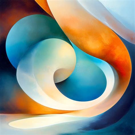 Colorful Abstract Curves Intertwining In An Artistic Display Of Fluid Shapes Stock Illustration