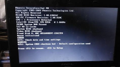 Phoenix SecureCore Tm NB Copyright Phoenix Technologies Ltd