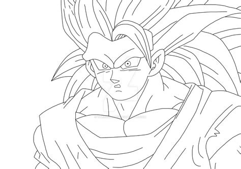 SSJ3 Goku Lineart By TheZunner313 On DeviantArt