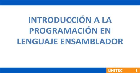 ProgramaciÓn En Lenguaje Ensamblador · Lenguaje Ensamblador 1 2 Diagrama A Bloques Del