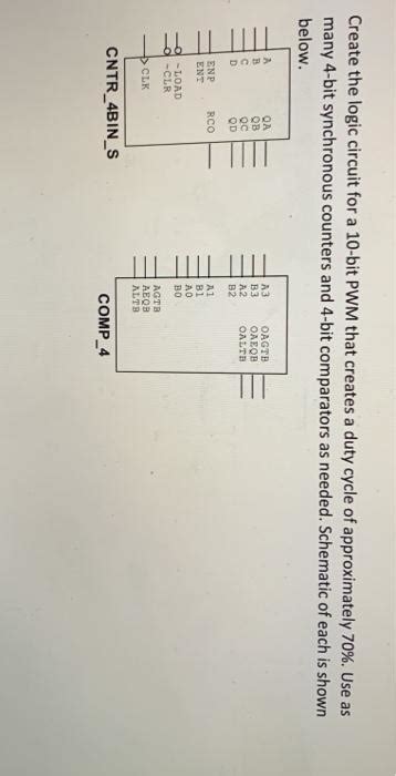 Solved Create The Logic Circuit For A 10 Bit Pwm That